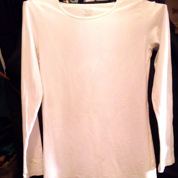 mod bod | Tops | Mod Bod Long Sleeves White Shirtlg | Poshmark